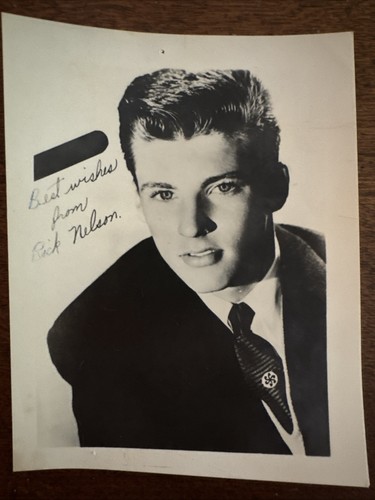 RICK (Ricky) NELSON - AUTHENTIC SIGNED AUTOGRAPH B&W 4”x 5” PROMOTIONAL ...