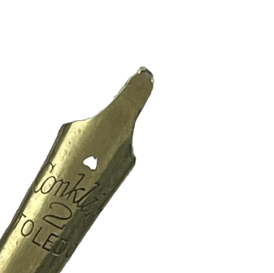 Conklin #2 Fountain Pen 14KT Nib ~ Custom Grind ~ Stubby ~ Looks not ...