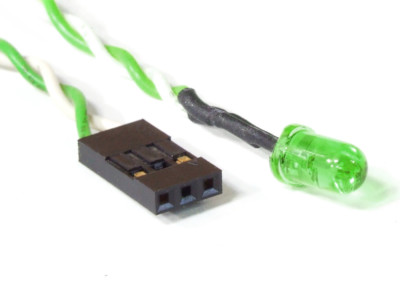 Pre-Wired 5mm Green LED Power Cable 3-Pin Kabel Computer Leuchtdiode ...