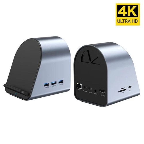 Ethernet Adapter 10 in 1 4K HDMI-compatible USB HUB Type-C Docking ...