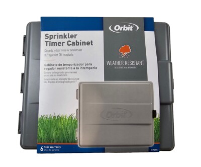 Orbit Sprinkler Irrigation Timer Cabinet Box Outdoor Weather Resistant ...