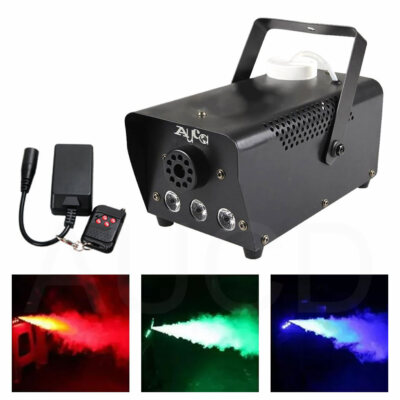 AUCD Mini Remote Control RGB LED 400W Smoke Fog Machine Party Show ...