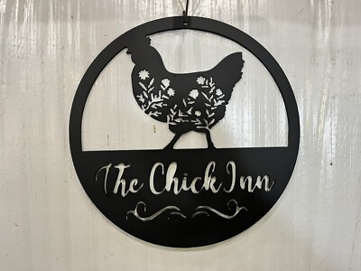 The Chick Inn Chicken Coop Sign Metal Sign 12” | eBay