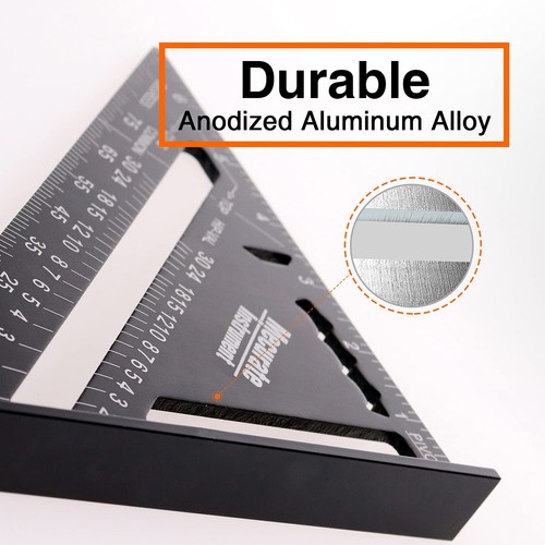 7 Inch Heavy-Duty Aluminum Alloy Triangle Rafter Square, Durable ...