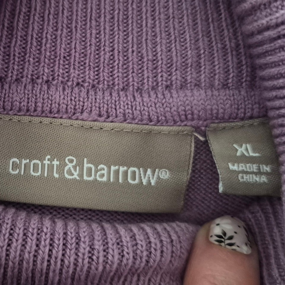Croft@barrow Super Soft Purple Turtleneck pullover Sweater Size XL | eBay