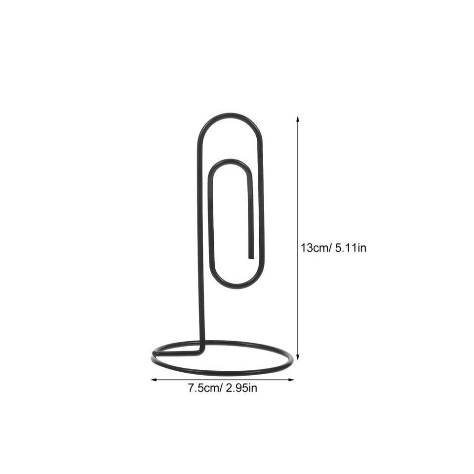 6pcs Iron Desktop Paper Clip Memo Holders Table Card Clips Clamp Black ...