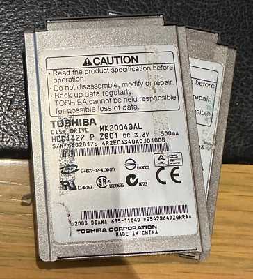 10 X Toshiba MK2004GAL 20GB 4200RPM 1.8" Inch for 4th gen Classic iPod ...