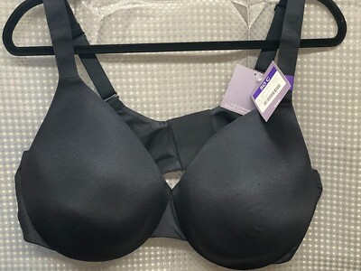 Catherines Intimates Bra ~ 50C ~ BLACK ~ Full Coverage Smooth Underwire ...