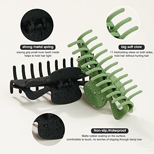 Women's5.5" Extra-Large Claw Clips for Thick 4 Pcs Jumbo Hair clips, | eBay