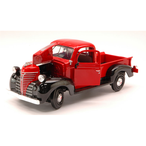 PLYMOUTH PICK UP 1941 RED 1:24 MotorMax Auto d'Epoca Die Cast Modellino ...