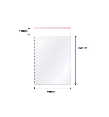 Clear Self Seal Cello OPP Cellophane Plastic Display Bags Card Gifts 75 ...