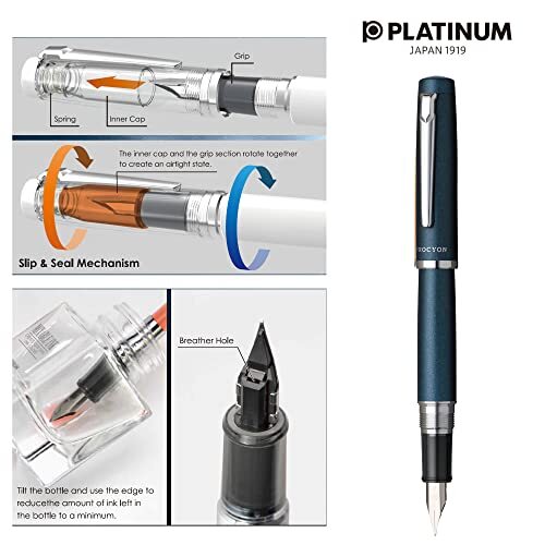 Platinum Fountain Pen PNS-5000#50-3 PROCYON Deep Sea Medium Nib | eBay ...