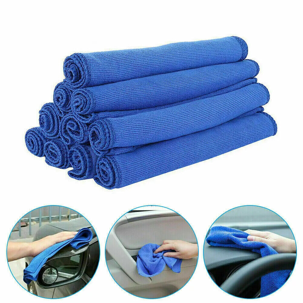 50 x LARGE MICROFIBRE CLEANING AUTO CAR DETAILING SOFT CLOTHS WASH ...