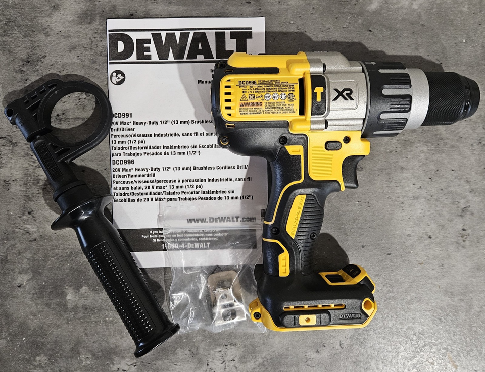 New DeWALT 20V Max XR Brushless Cordless 1/2" Hammer Drill/Driver ...