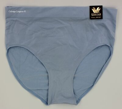 NWT Wacoal 838175 "B-Smooth" Seamless Full Brief Panty, Light Blue (456 ...