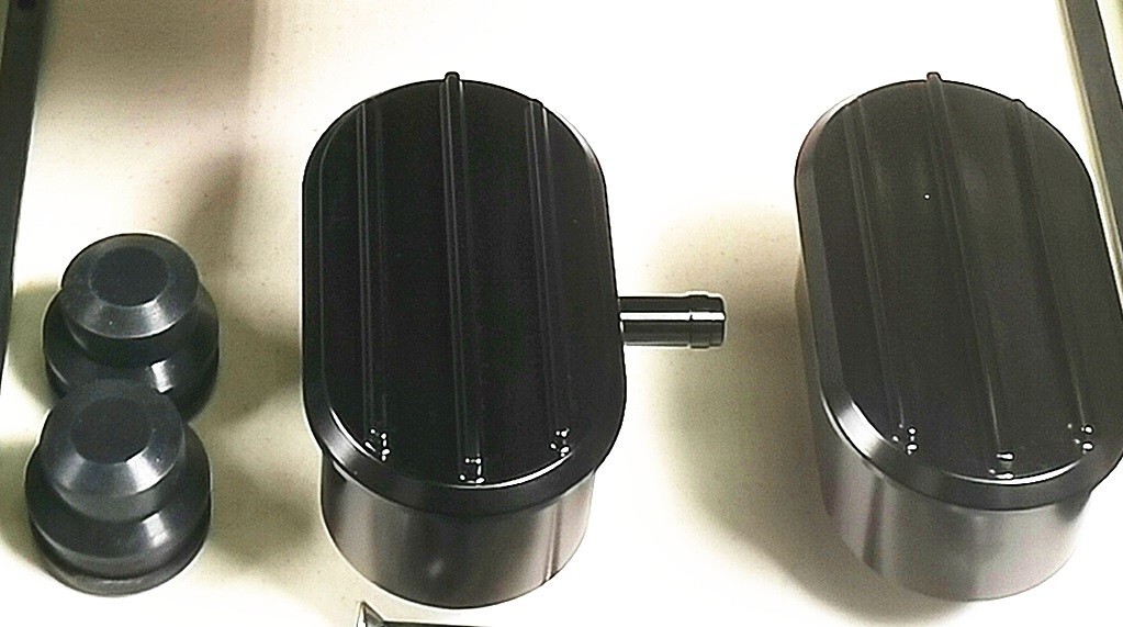 Black Finned Tall Valve Covers w/Gasket,Air Cleaner,Breather/PCV For ...