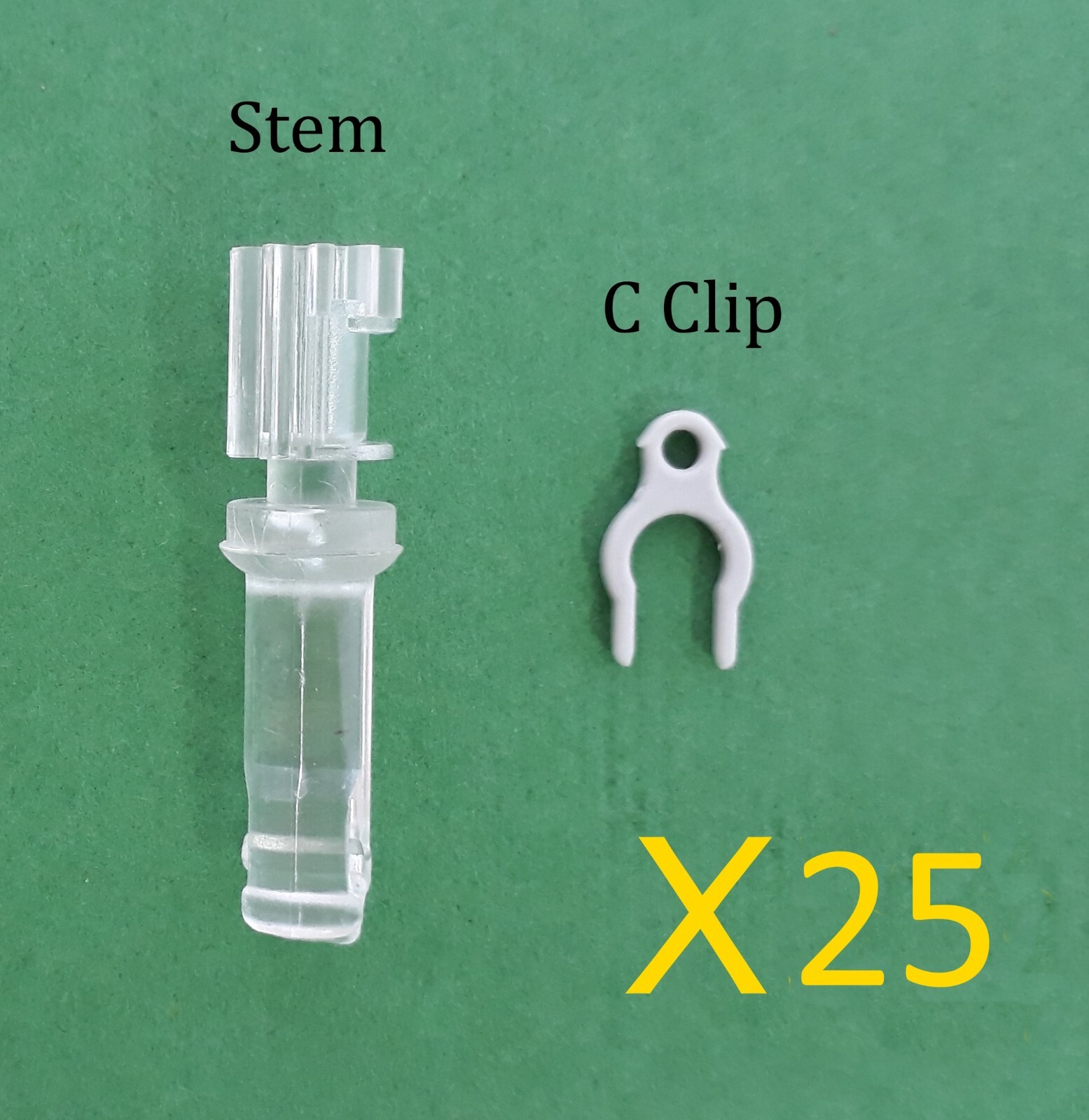 Blind Parts Vertical Blind Carrier Clip/Hook/Stem w/ Gear- No Carrier ...