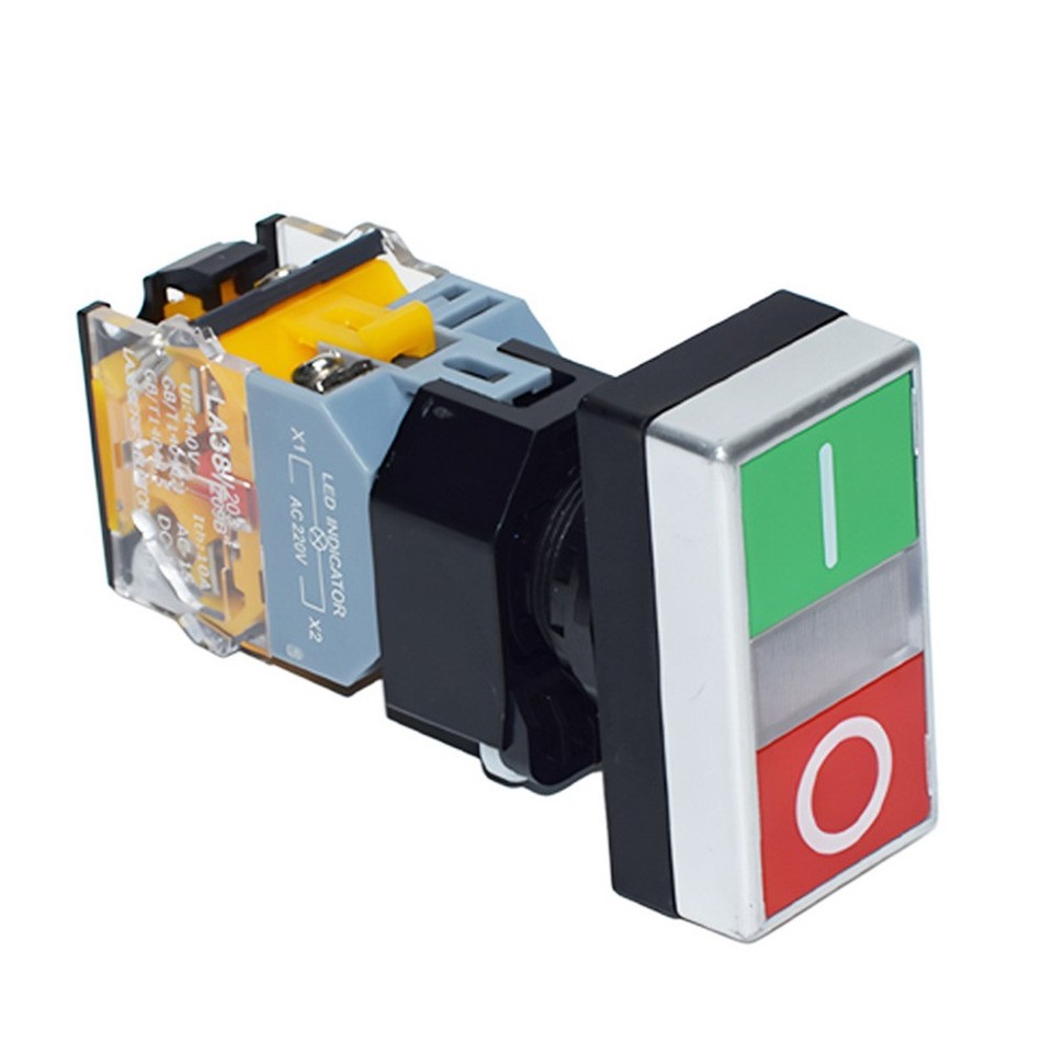 Pushbutton Switch with Independent Start Stop Buttons and Plastic Head ...