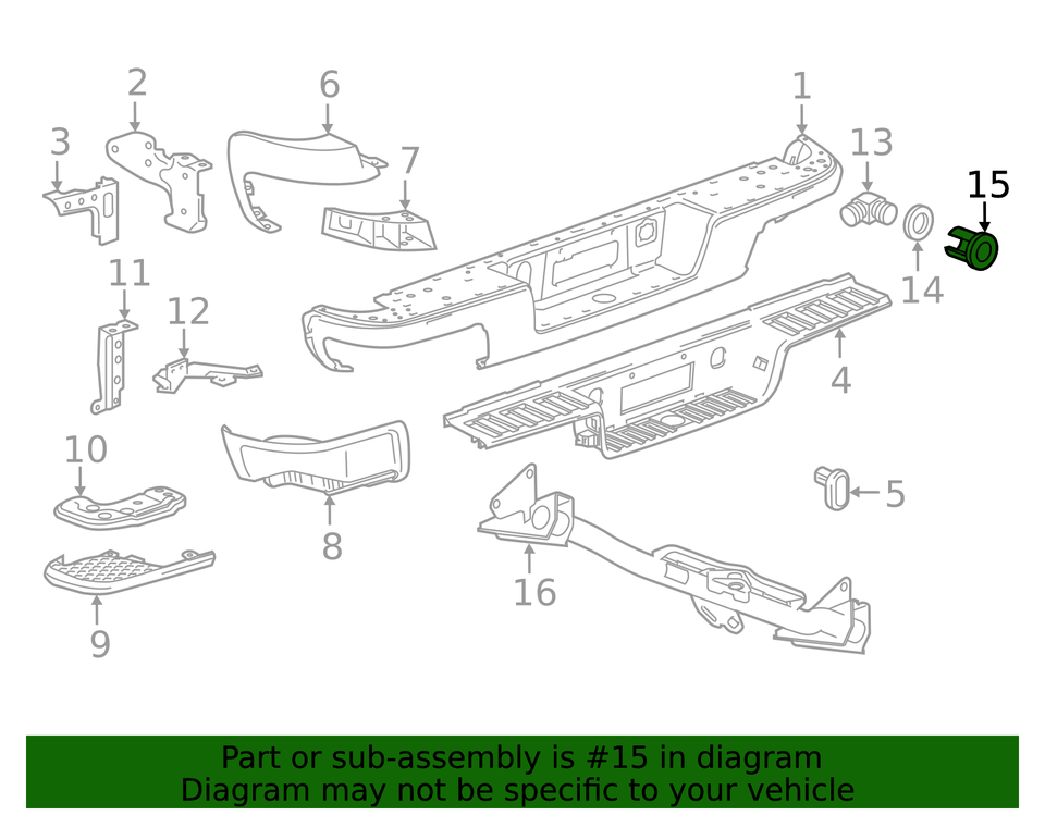 Genuine GM Rear Parking Assist Alarm Sensor Bracket 84636767 | eBay