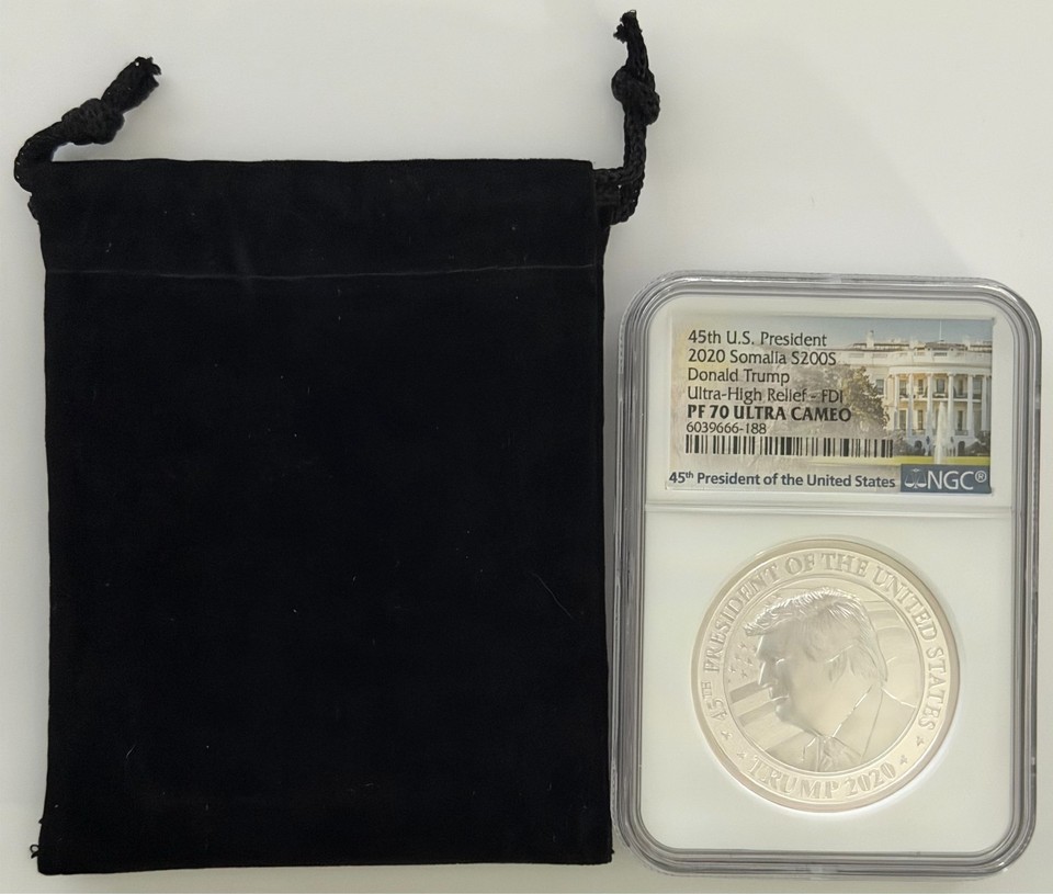 2020 Somalia Silver 200 Shillings -Donald Trump UHR PF-70UC FDOI NGC ...