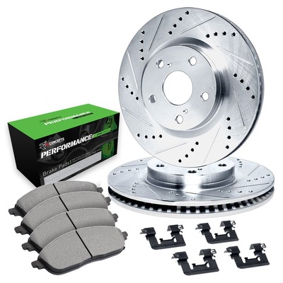 For Audi TTS Quattro 16-23 Brake Kit Drilled & Slotted Rear Brake Kit w ...