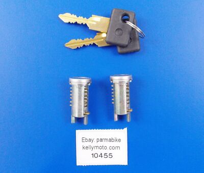 MOTORCYCLE MOPED SCOOTER UNIVERSAL CYLINDER LOCKS WITH KEYS GLOVE TOOL ...