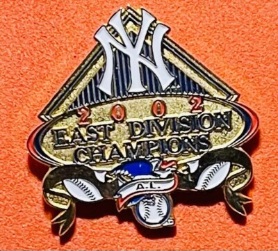 NEW YORK YANKEES 2002 East Div Champion Baseball Pin MLB Yankees Lic ...