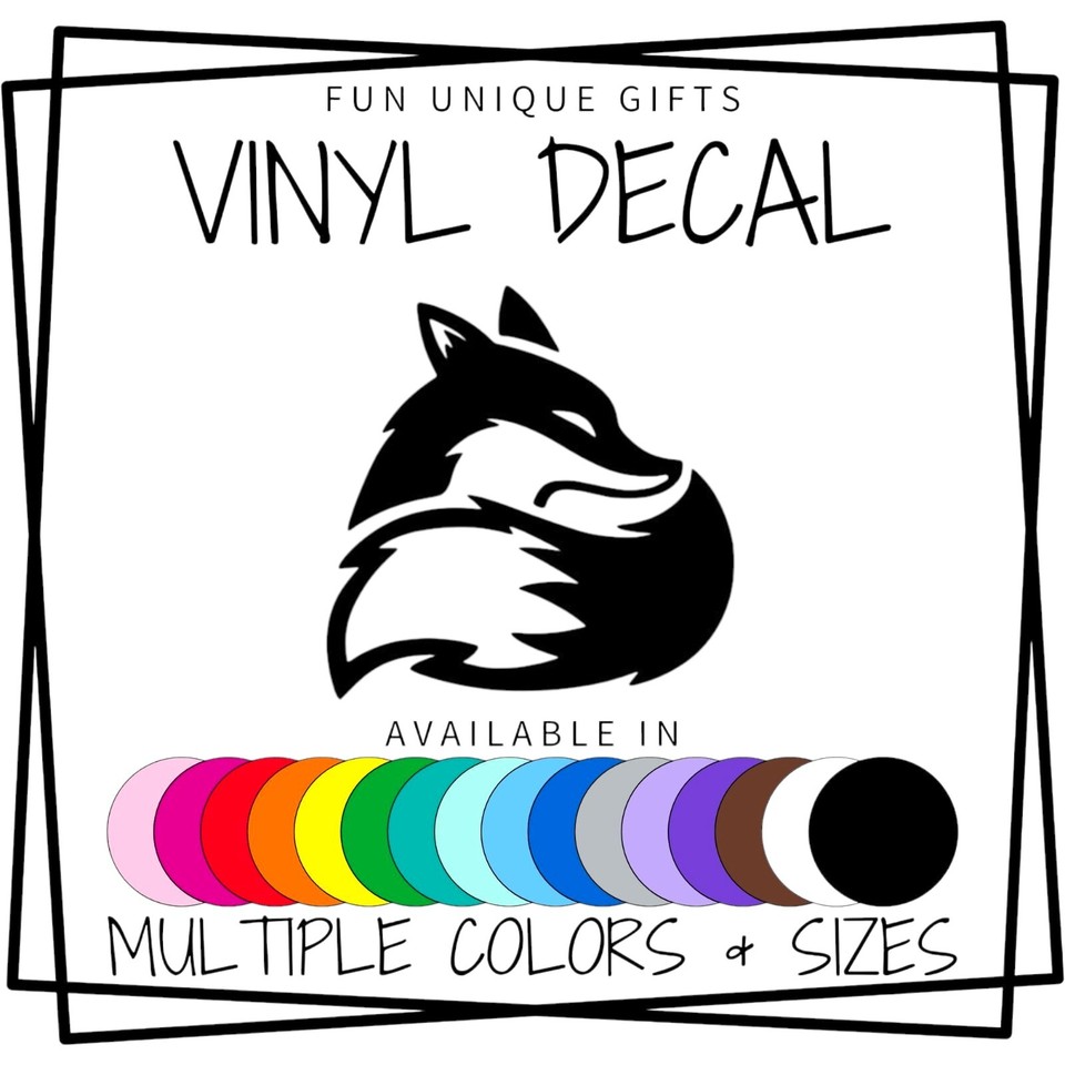 Fox Head & Tail Vinyl Decal Sticker -Multiple Colors & Sizes- FREE ...