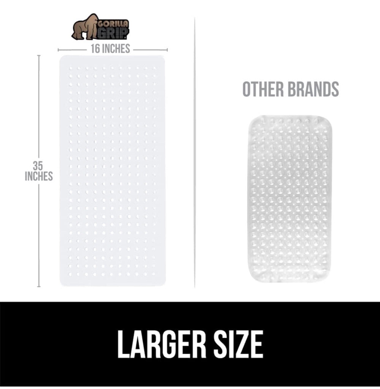 Gorilla Grip 35x16 inch Original Anti-Slip Bath Mat 19962816529| eBay