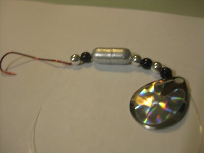 Red Slow Death Hook Float Floating Spinner Blades Rig (Silver ...