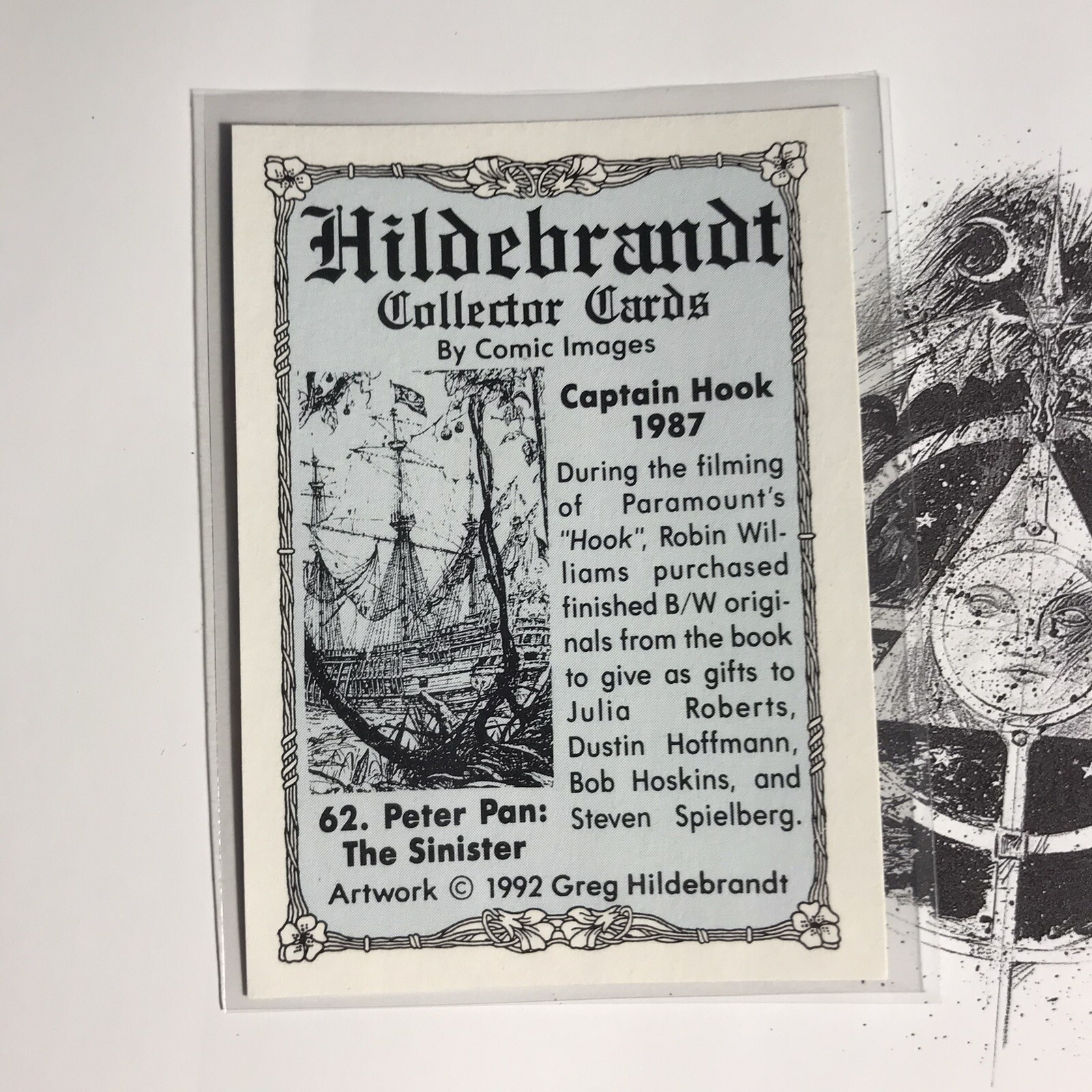 SINISTER CAPTAIN HOOK PIRATES PETER PAN HILDEBRANDT COLLECTOR CARDS ...