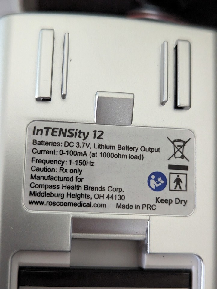 InTENSity 12 Digital TENS Unit Rechargeable Battery 12 PreSet Pain ...