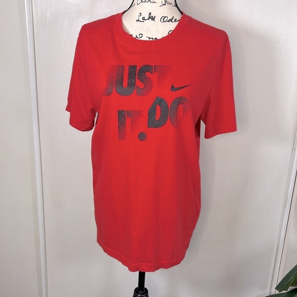 Nike Men's Red 'Just Do It' Dri-Fit T-Shirt size M | eBay