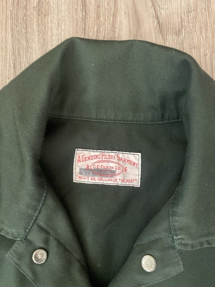Vintage Filson Forest Service Cruiser Jacket Mens 42 Forest Green | eBay