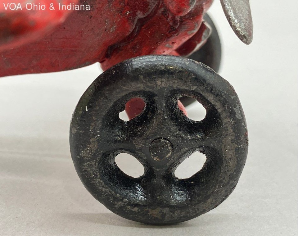 Vintage Cast Iron High Wing Red Toy Airplane | eBay