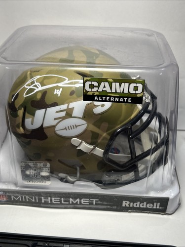 SAM DARNOLD AUTOGRAPHED SIGNED NEW YORK JETS CAMO SPEED MINI HELMET ...