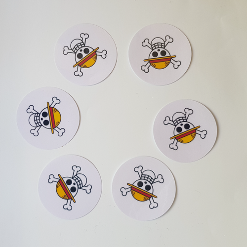 6 Autocollants stickers Pirate one piece Luffy 60 mm | eBay