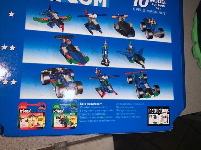 K'NEX Speed Machines 10 Model Set 150 Pcs Complete W Instructions and ...
