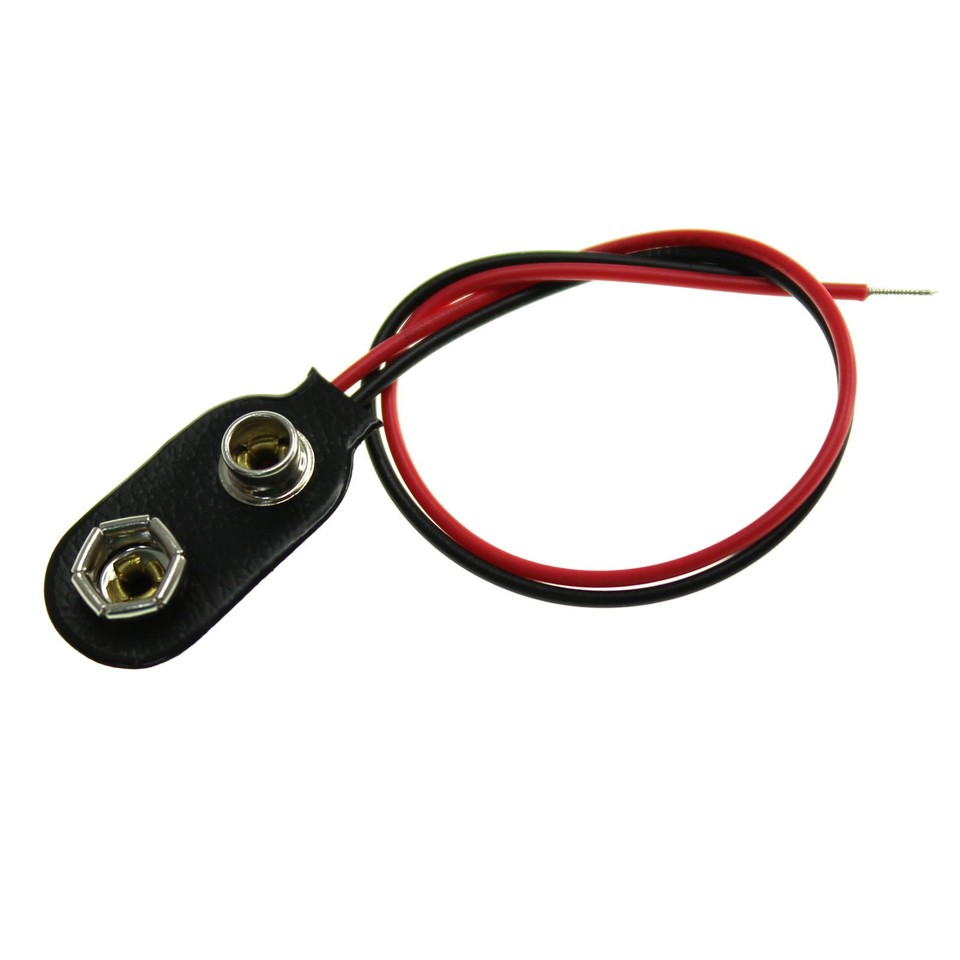 PP3 9V Battery Leads with 4 Connector Types – Standard/ Heavy Duty ...