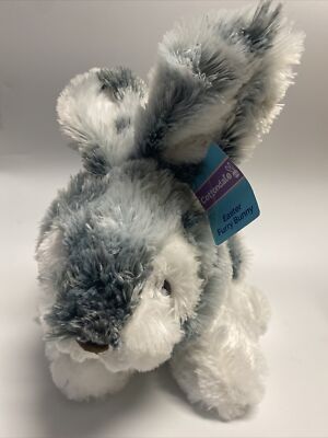 Dan Dee Grey & White Easter Bunny Plush Cottondale CVS 13” Stuffed ...
