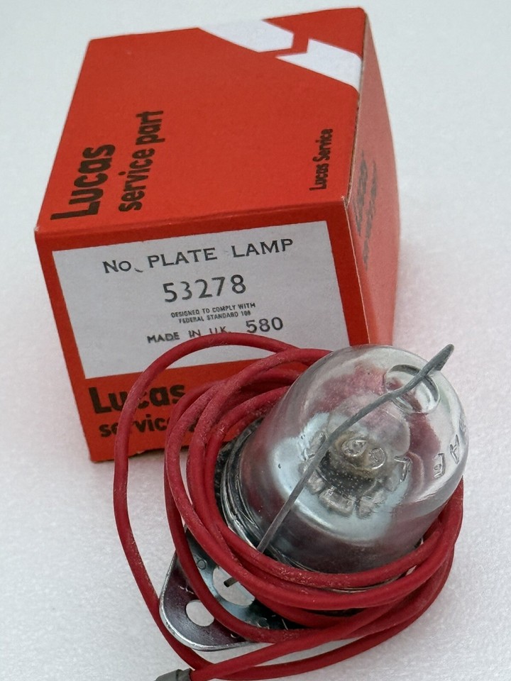BHA4965 - LUCAS NUMBER PLATE LAMP L532 53278 OE MGB EXPORT MODELS ...