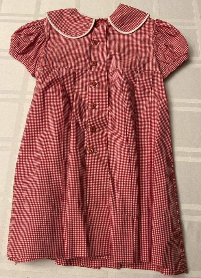 Girls Smocked Red Check Dress- 3 T | eBay