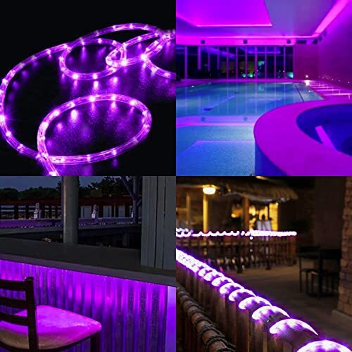 100ft Rope Lights Outdoor 110v Outdoor String Lights Waterproof ...