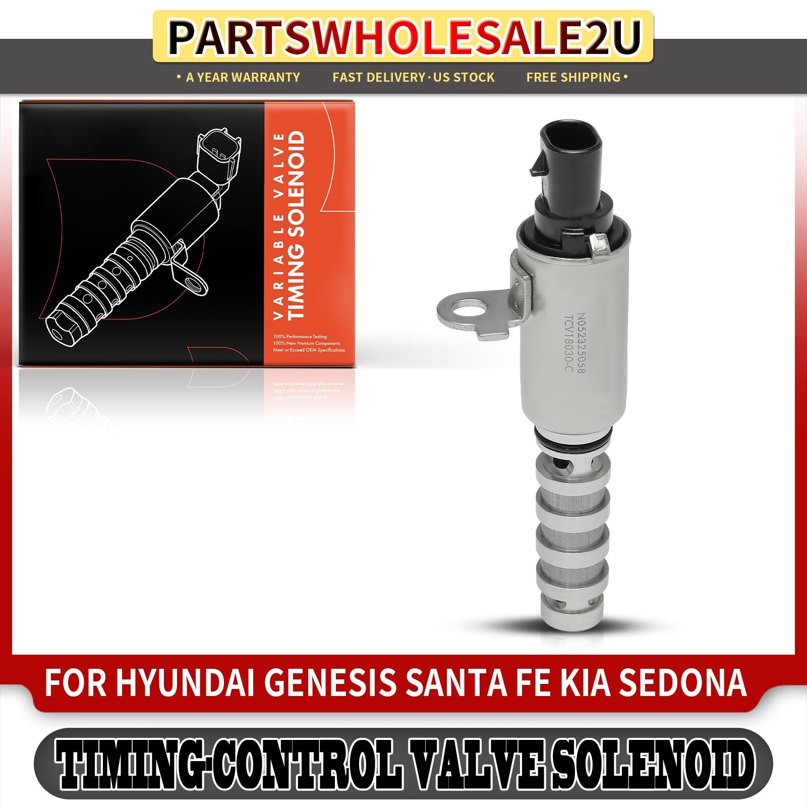 Intake Left Variable Valve Timing Solenoid for Hyundai Santa Fe Genesis ...