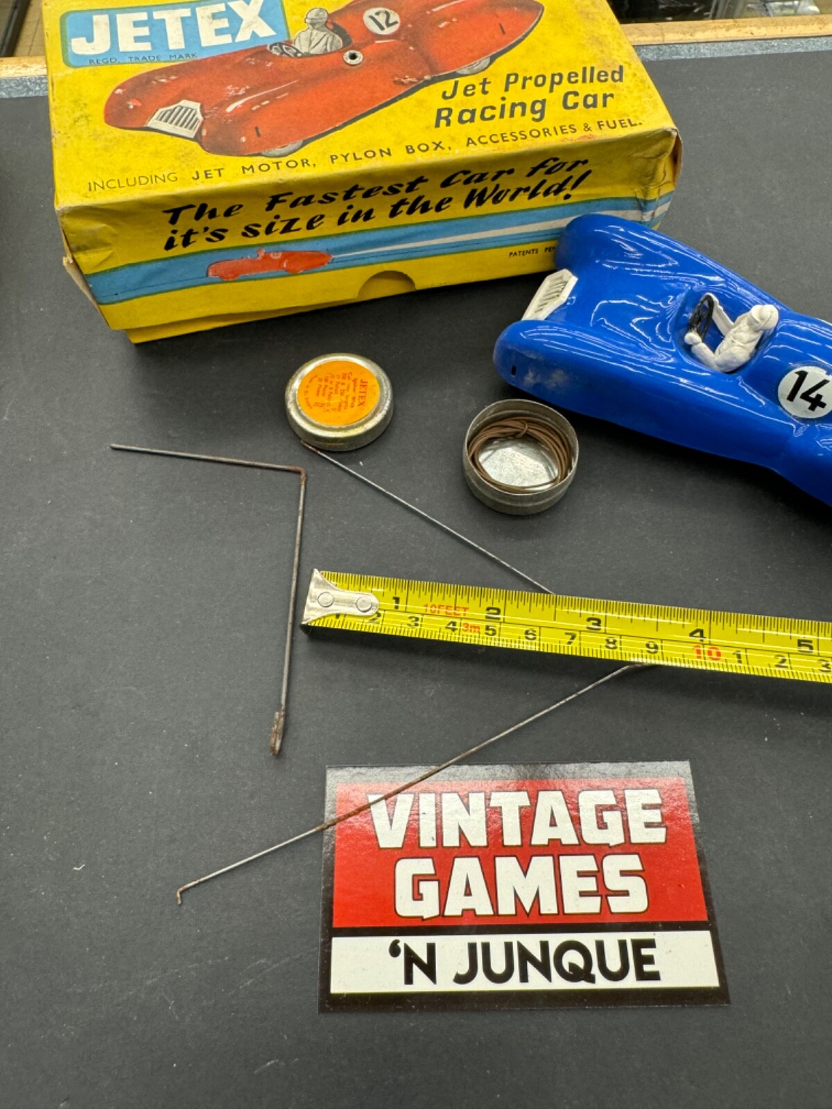 2 x Vintage JETEX Toy Jet Propelled Racing Cars Both Blue With Boxes ...