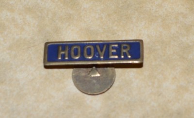 Vintage Herbert HOOVER President Embossed Metal Pin (Gold Letters on ...