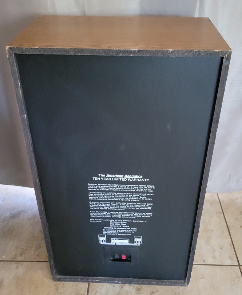 Vintage American Acoustics Model D555OE Speakers Speaker #1 27" H 15.5 ...