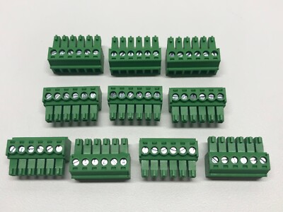 Phoenix Contact Phoenix Connector 6 Pin 3.81mm PCB Terminal Block Lot ...