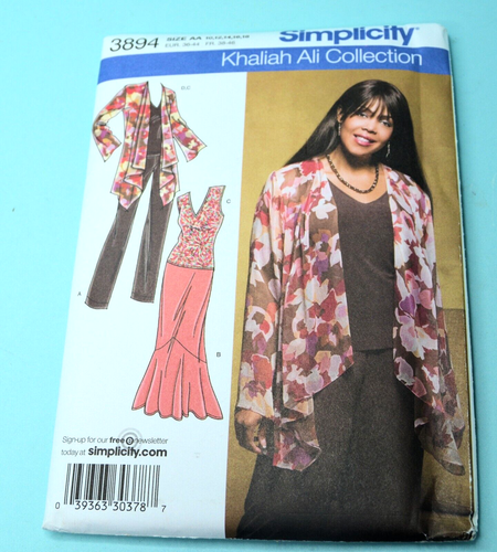 SIMPLICITY Pattern 3894 Khaliah Ali Misses Jacket Pant Size AA 10-18 FF ...