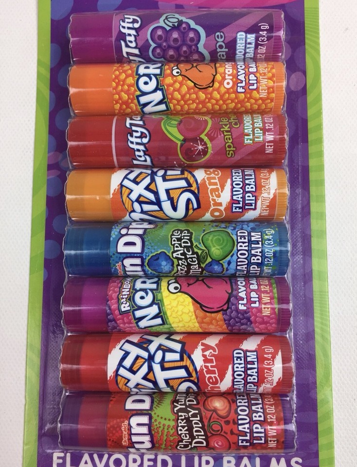 Set 8 Flavored Lip Balm Fun Dip Laffy Taffy Nerds Pixy Stix Cherry ...